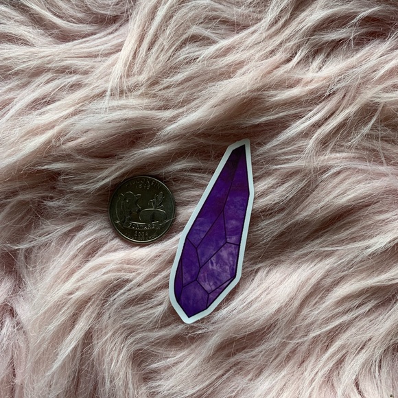 Accessories | New Purple Crystal Rock Gemstone Vsco Girl Style Sticker ...